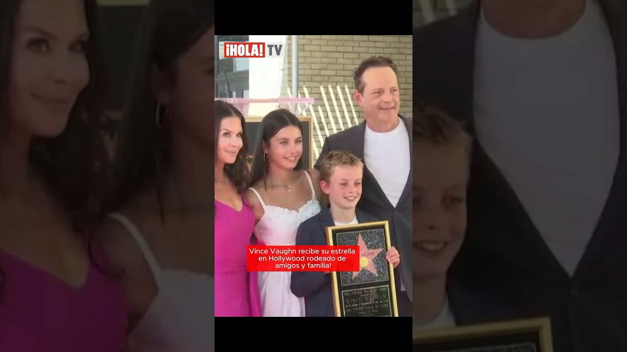 Actor Vince Vaughn recibe su estrella en Hollywood rodeado de amigos y familia.